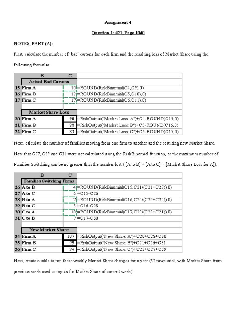 Assignment 4 Answers Pdf Net Present Value Standard Deviation 1873