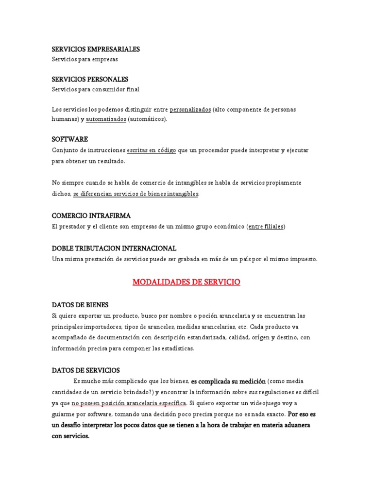 RESUMEN SERVICIOS + Simu | PDF
