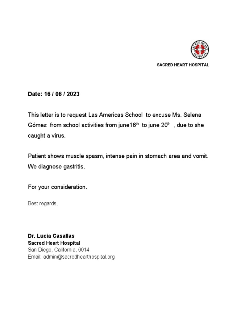 Sick Note (Template) | PDF