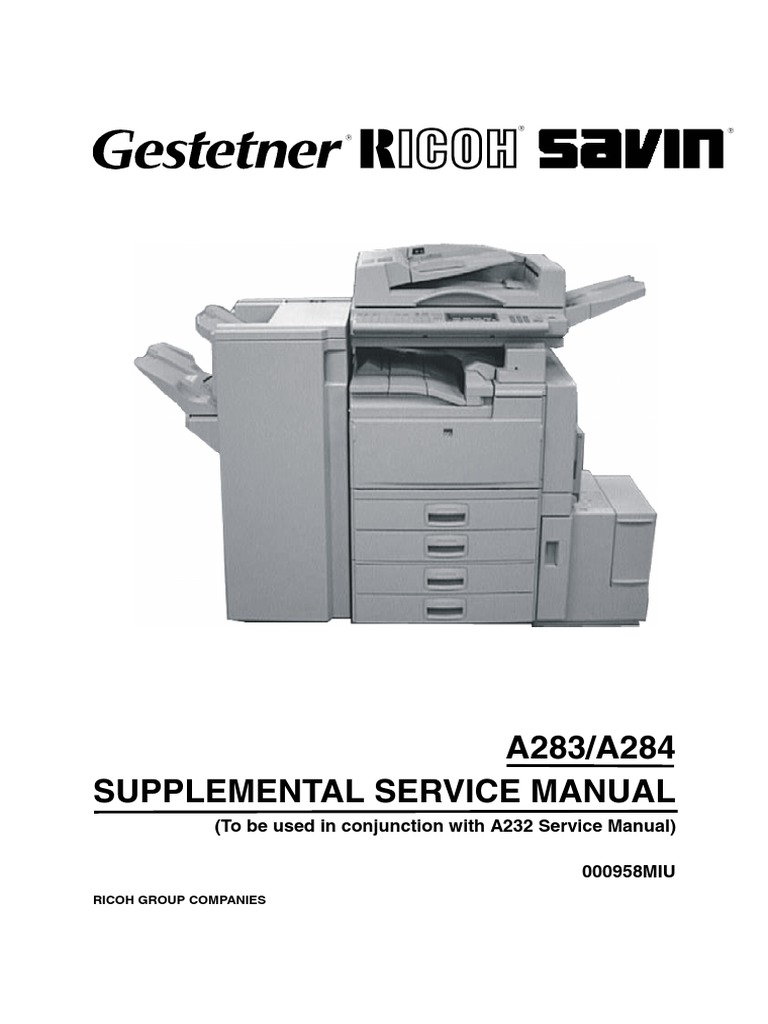 A283/A284 Supplemental Service Manual | PDF | Image Scanner | Computer Program