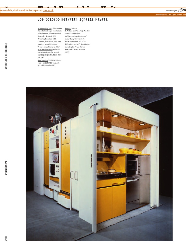 Total Furnishing Unit: Joe Colombo Met/with Ignazia Favata | PDF
