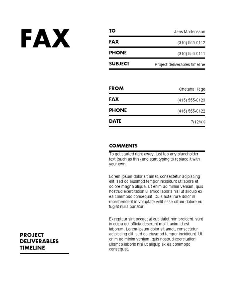 Fax Cover Sheet Sample | PDF
