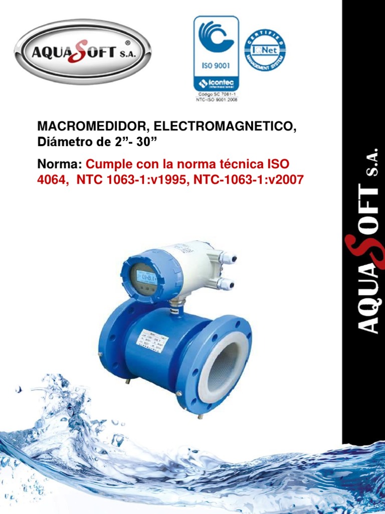 Ficha Técnica Macromedidor Electromagnético | PDF | Campo magnético | Corriente eléctrica