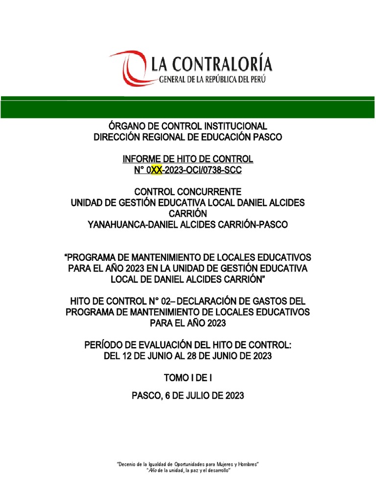 Informe SCC Hito 2 | PDF | Perú