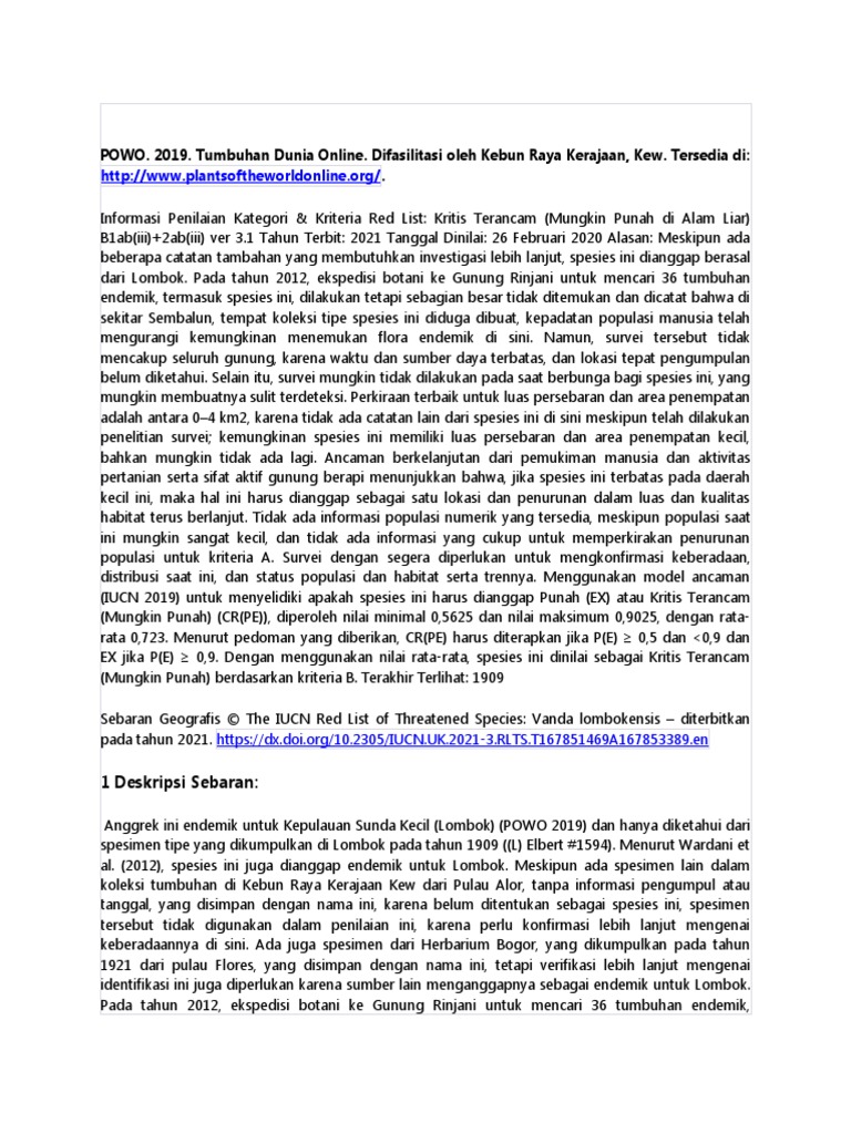 Vanda Deskripsi | PDF | Teknologi & Rekayasa