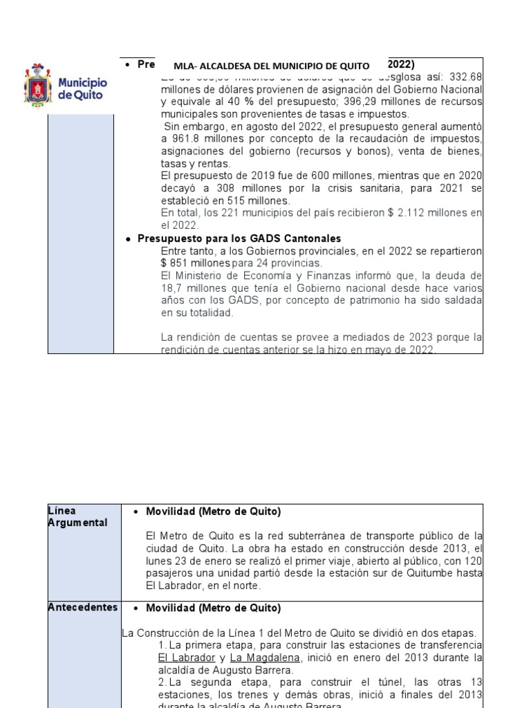 Matriz Línea Argumental | PDF | Gobierno