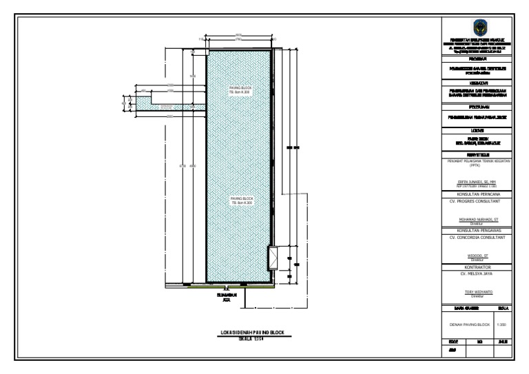 Denah Paving Block Skala 1:350 | PDF