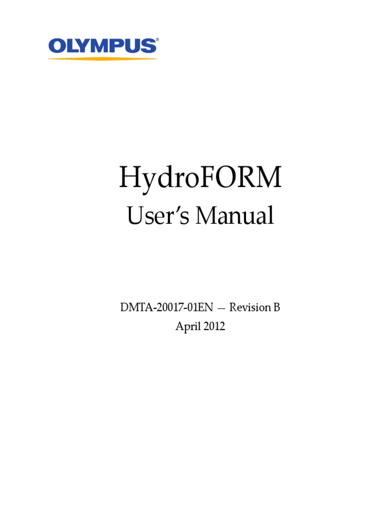 DMTA 20017 01EN - Rev - B HydroFORM User | PDF