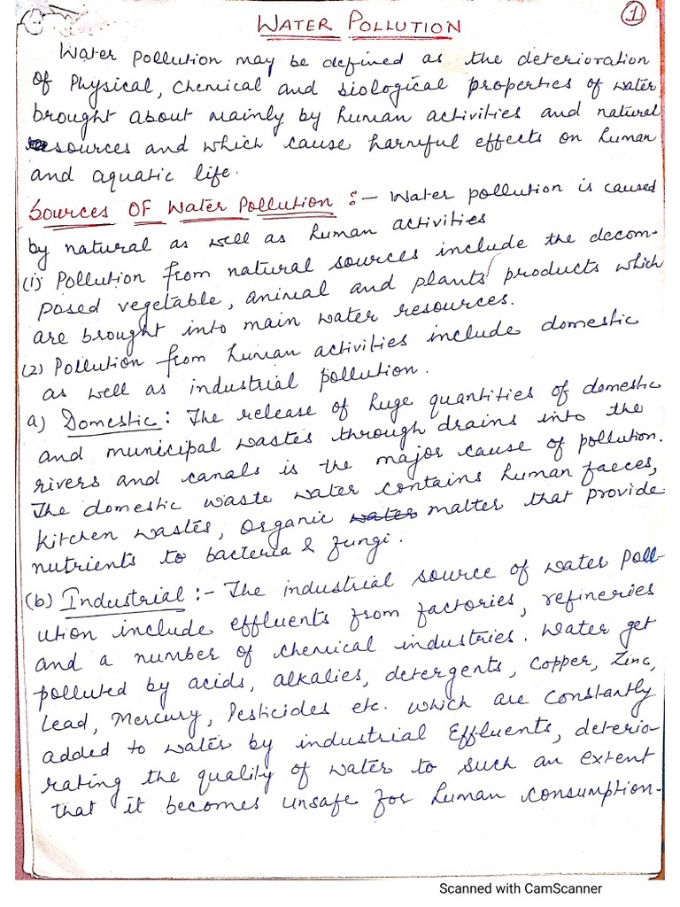 Water Pollution | PDF