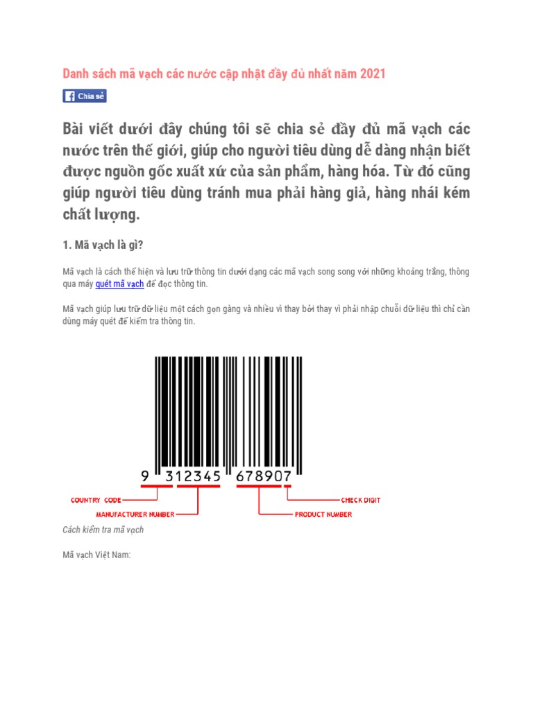 MÃ VẠCH CÁC QUỐC GIA | PDF