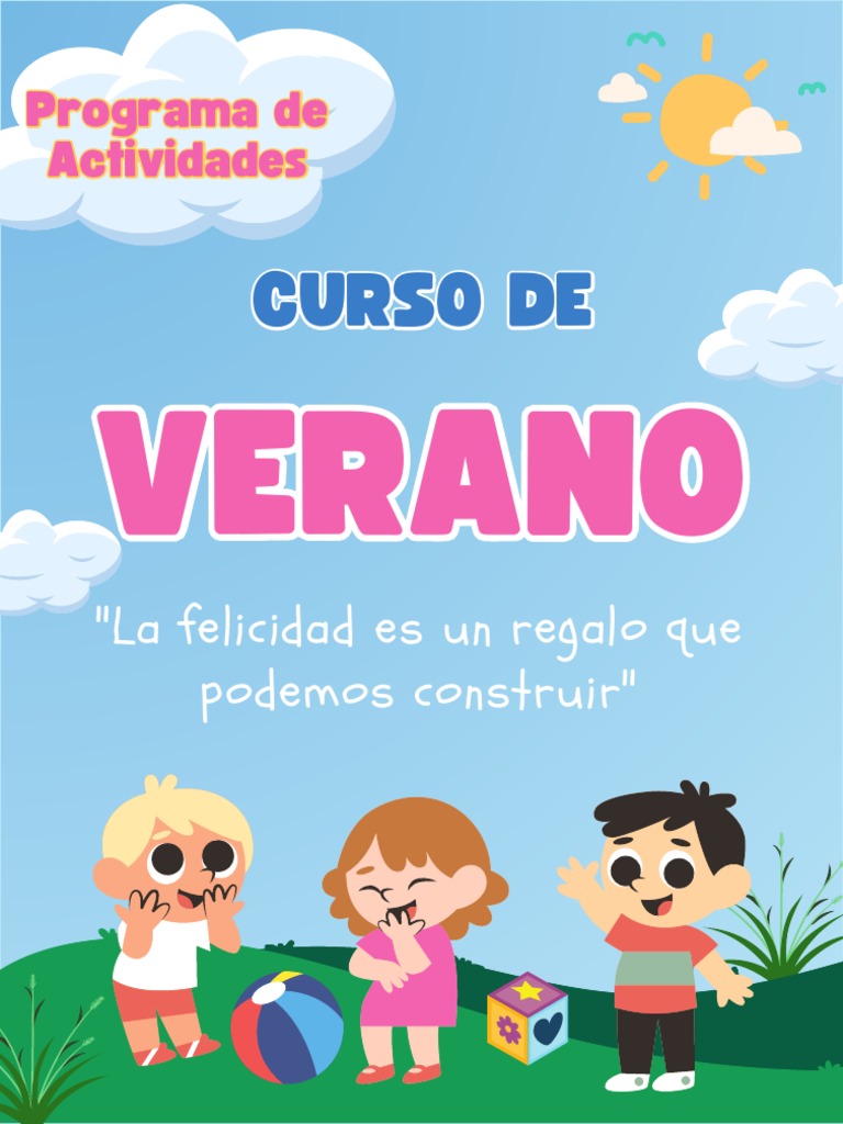 Programa de Curso de Verano | PDF | Las emociones | Autoestima