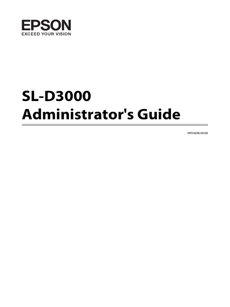 SL-D3000 Administrator's Guide - RevC4 EN | PDF