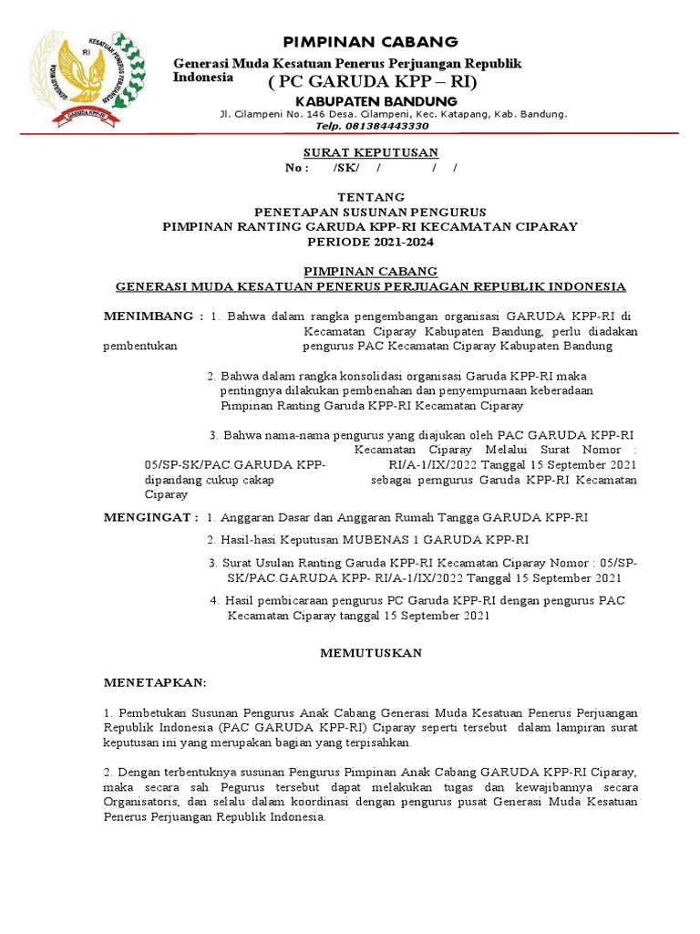 SK Garuda Kpp-Ri | PDF