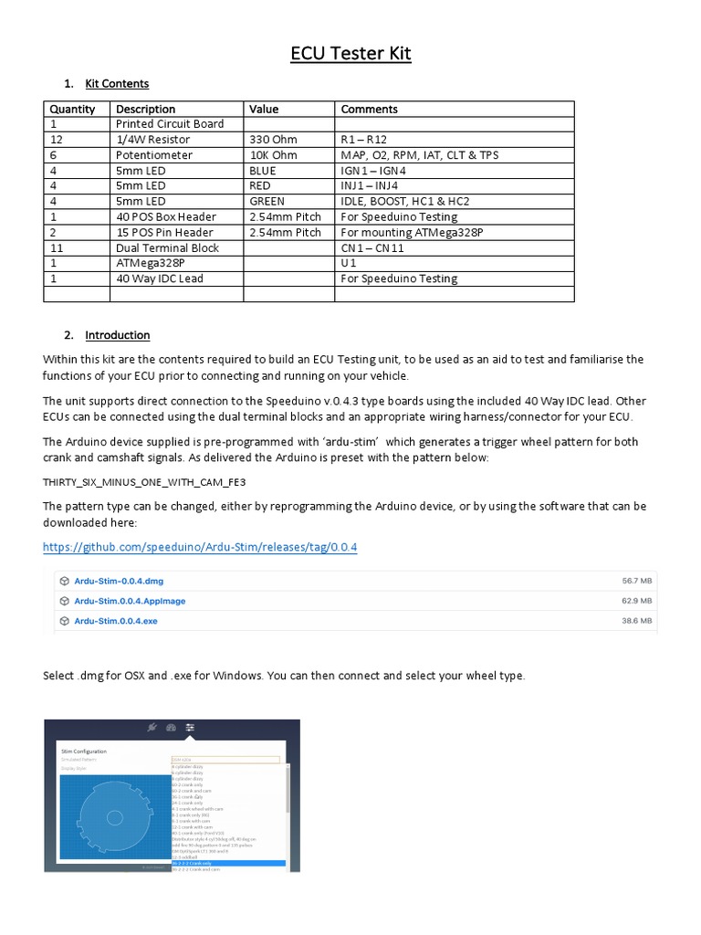 ECU Tester Kit - Build Instructions V2.0 | PDF | Printed Circuit Board ...