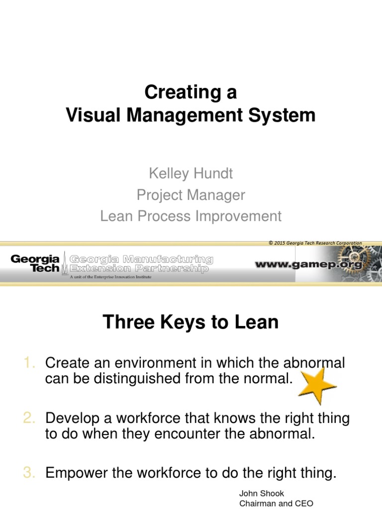 Kenley Hundt Visual Managment Systems Presentation | PDF | Information ...