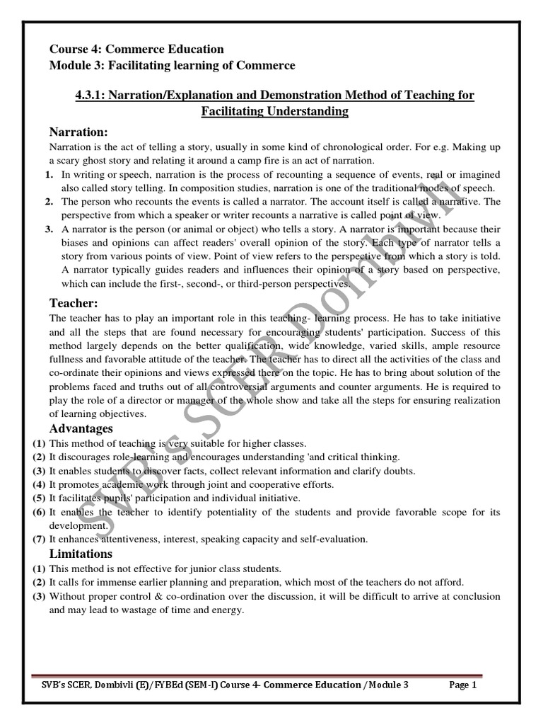 Commerce Module 3 and 4 | PDF | Project Based Learning | Learning