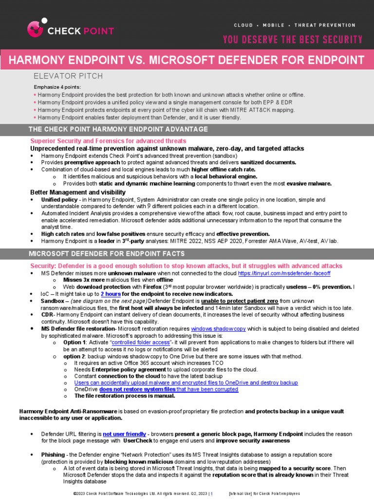 MS-Defender-endpoint Competitive Cheatsheet - Cleaned | PDF | Malware ...
