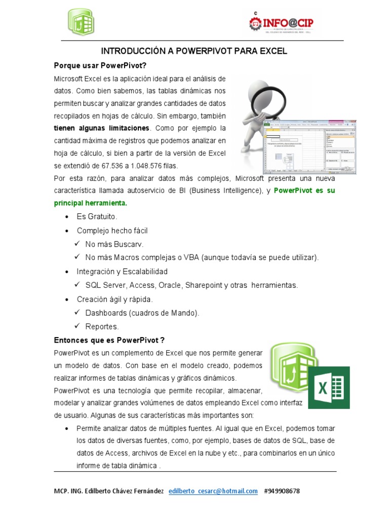 Sesion 1 - Introducción A Powerpivot para Excel | PDF | Microsoft Excel | Bases de datos
