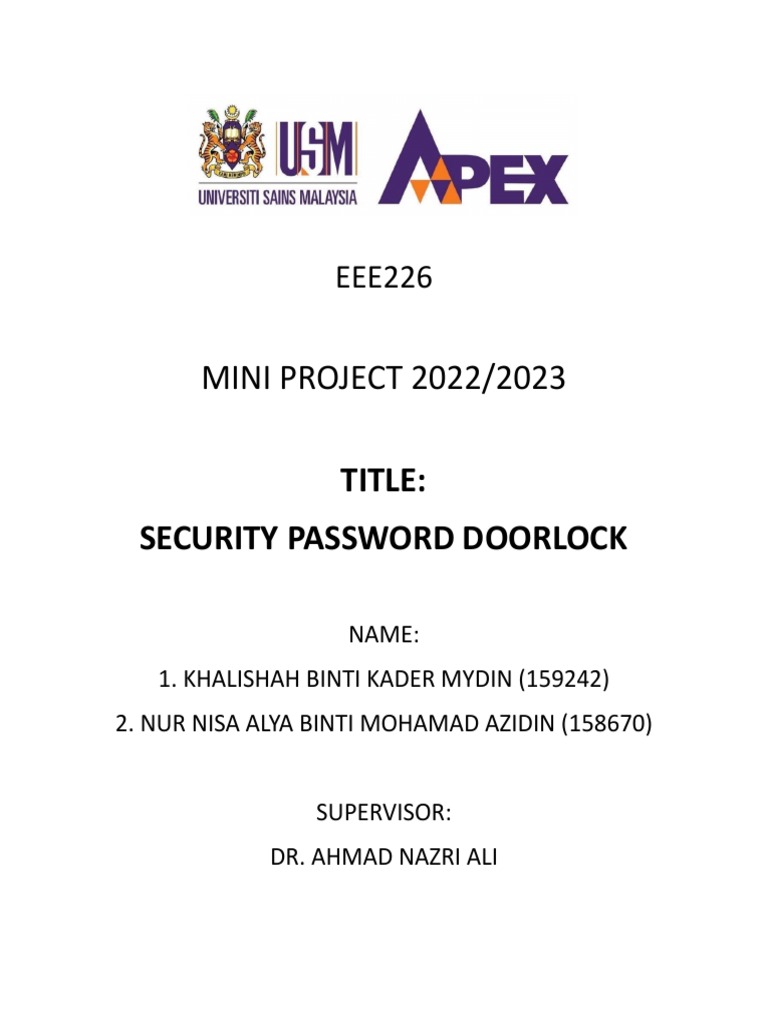 Proposal Mini Project Micro P | PDF | Microcontroller | Password