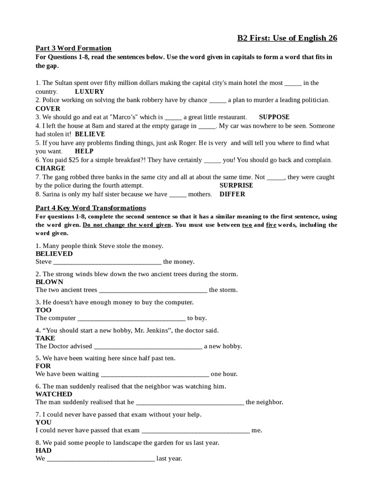 B2 Use of English 26 | PDF