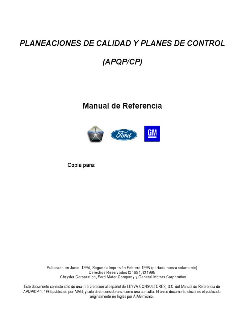 Curso APQP-CP | Descargar gratis PDF | Calidad (comercial) | Planificación