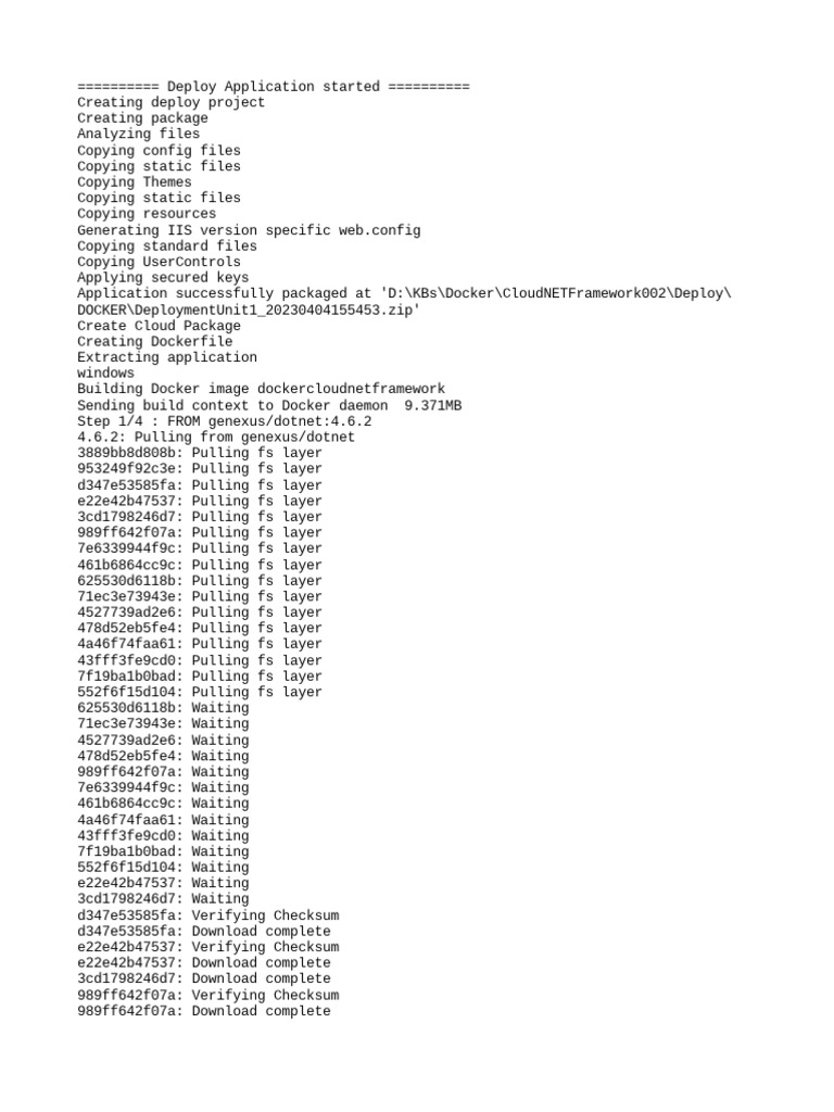 Genexus Docker | PDF | Computing Platforms | System Software