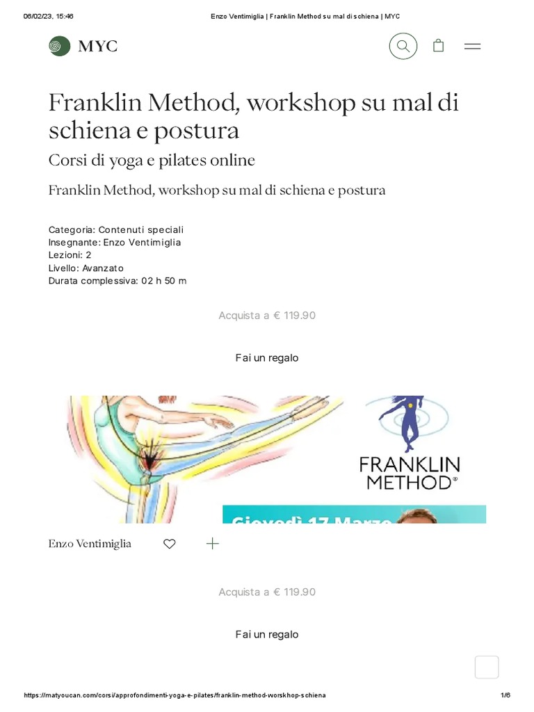 Enzo Ventimiglia - Franklin Method Su Mal Di Schiena - MYC | PDF