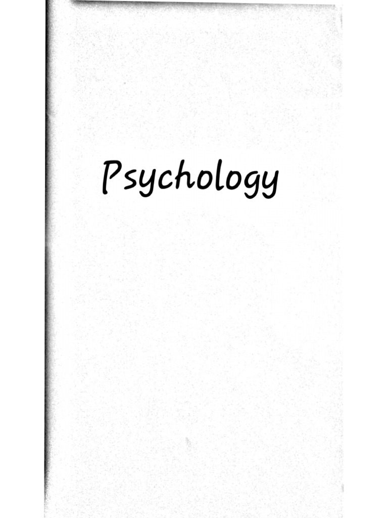 Psychology Print | PDF