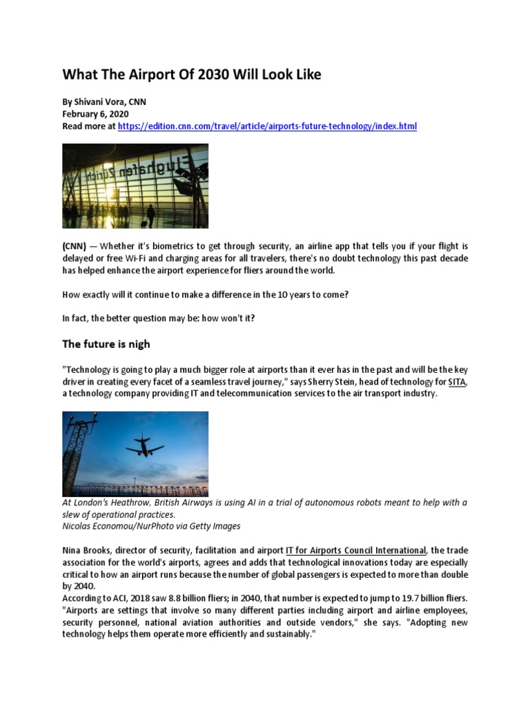 What The Airport Of 2030 Will Look Like Pdf Airport La Guardia