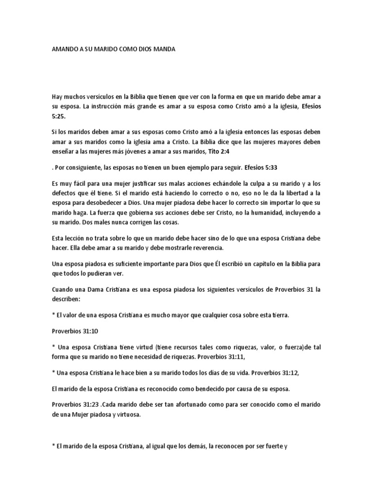 Amando A Su Marido Como Dios Manda | PDF | Amor | Cristo (título)