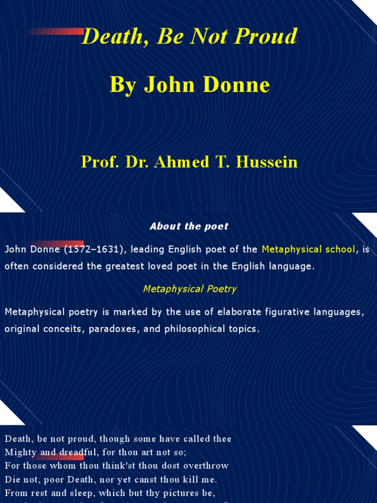 Death Be Not Proudby John Donne | PDF