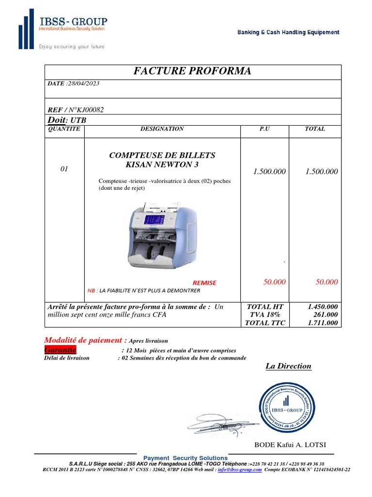 Proforma Utb 2804 | PDF