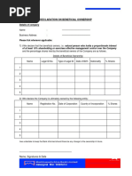 Beneficial Ownership Declaration Form - Bo1 Nganja Investments CC | PDF | Corporations | Companies