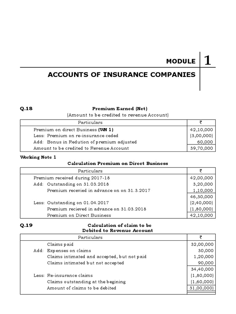 Corporate Accounting - II (Solutions) | PDF | Insurance | Debits And ...