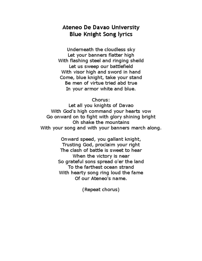 Blue Knight Song | PDF