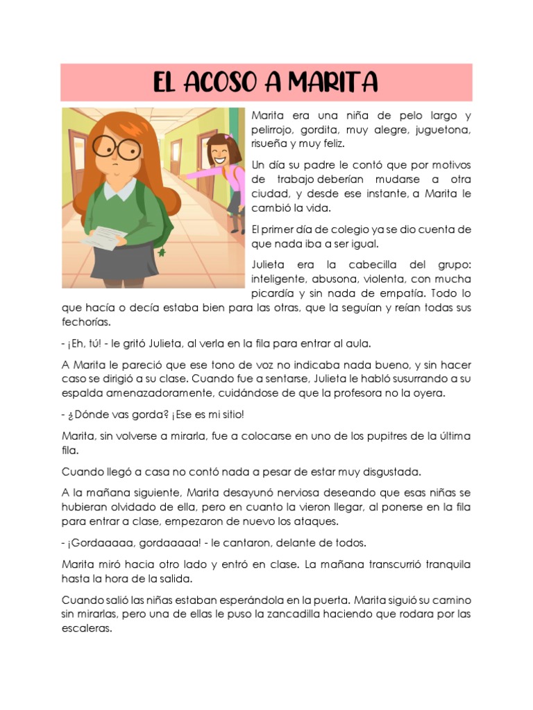 Lectura Sobre El Bullying - Acoso A Marita | PDF