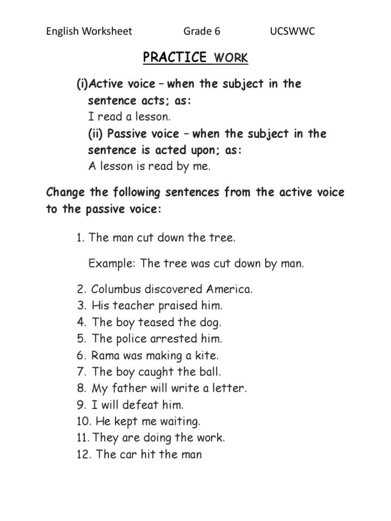 English Worksheet 1 | PDF