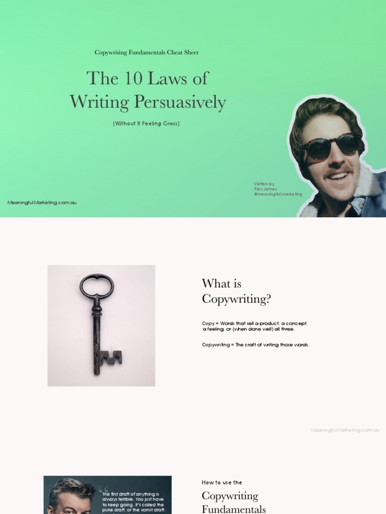 Copywriting Fundamentals Cheat Sheet v2 1 | PDF | Copywriting | Brand