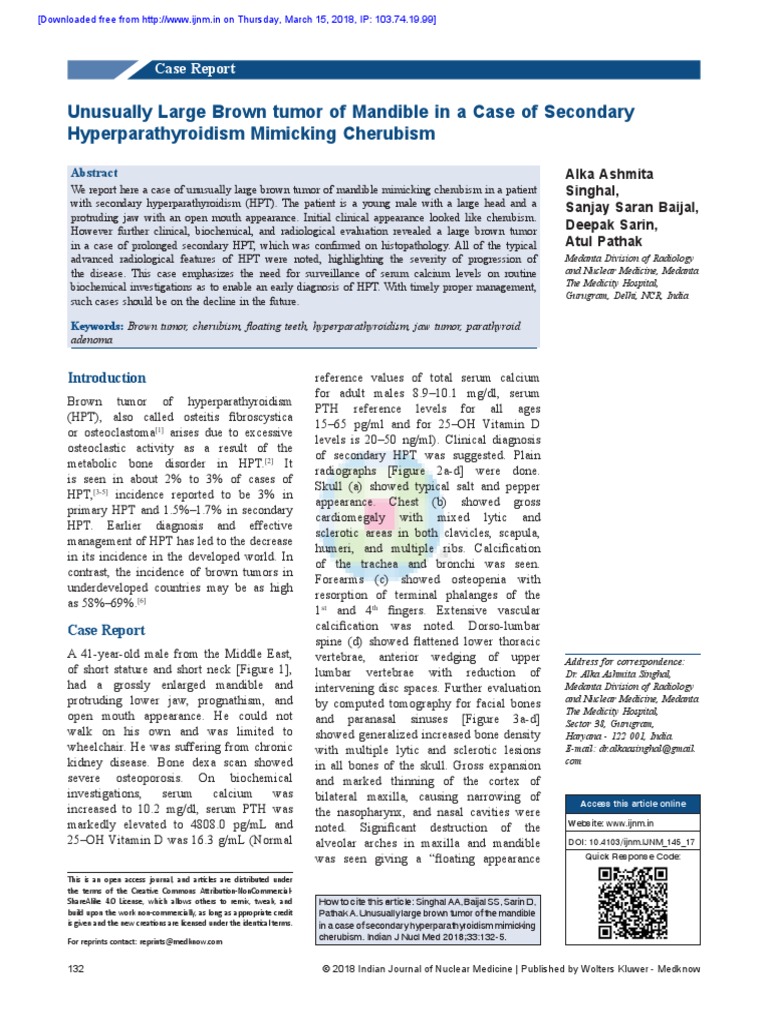 Unusually - Large - Brown - Tumor - of - Mandible - in - A - Case | PDF ...