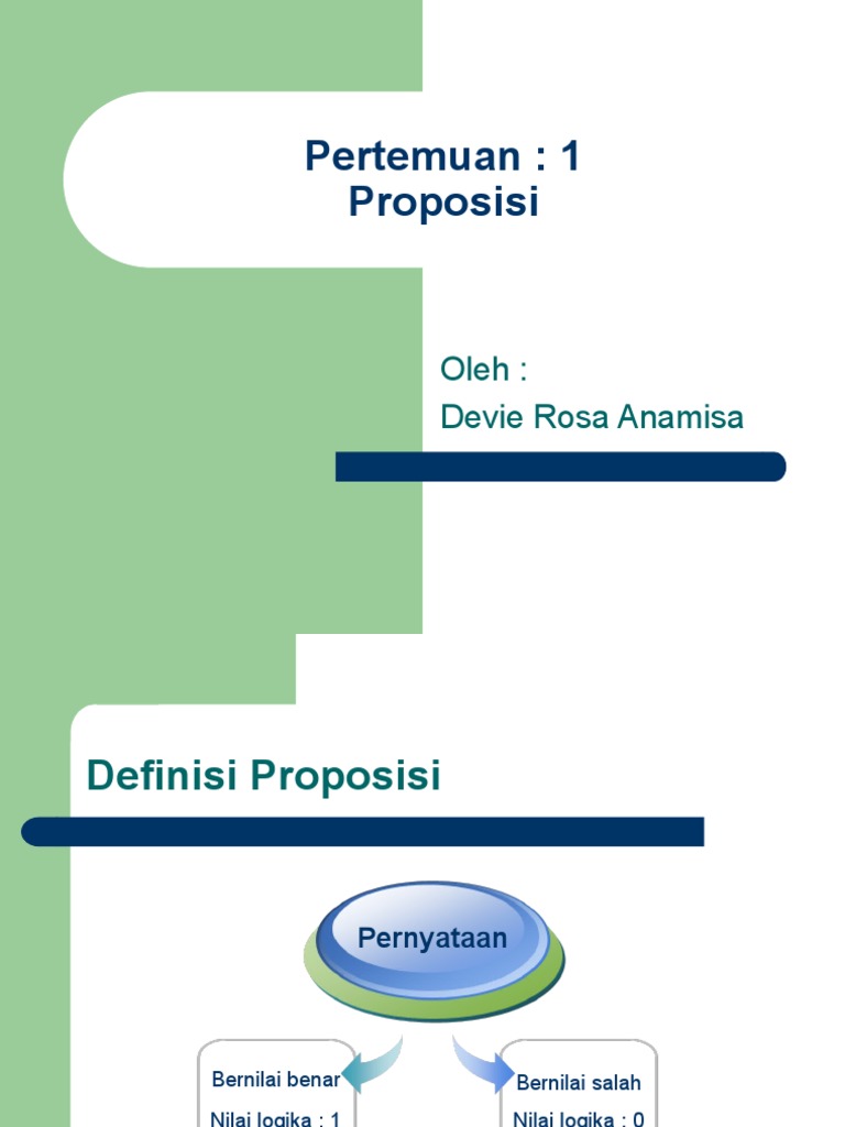 Pertemuan 1 Proposisi | PDF