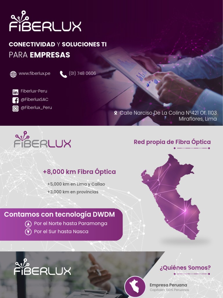 Presentacion Corporativa Fiberlux 98311 | PDF | Computación en la nube ...