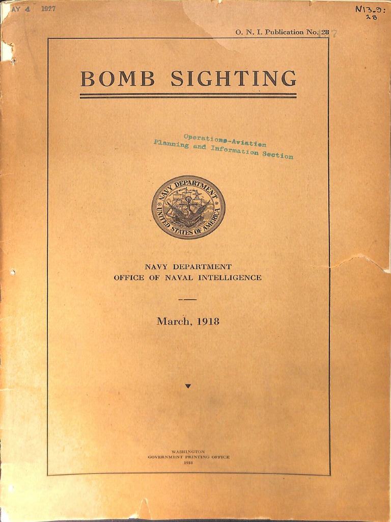 Bomb Sightings March 1918 | PDF | Trajectory | Force