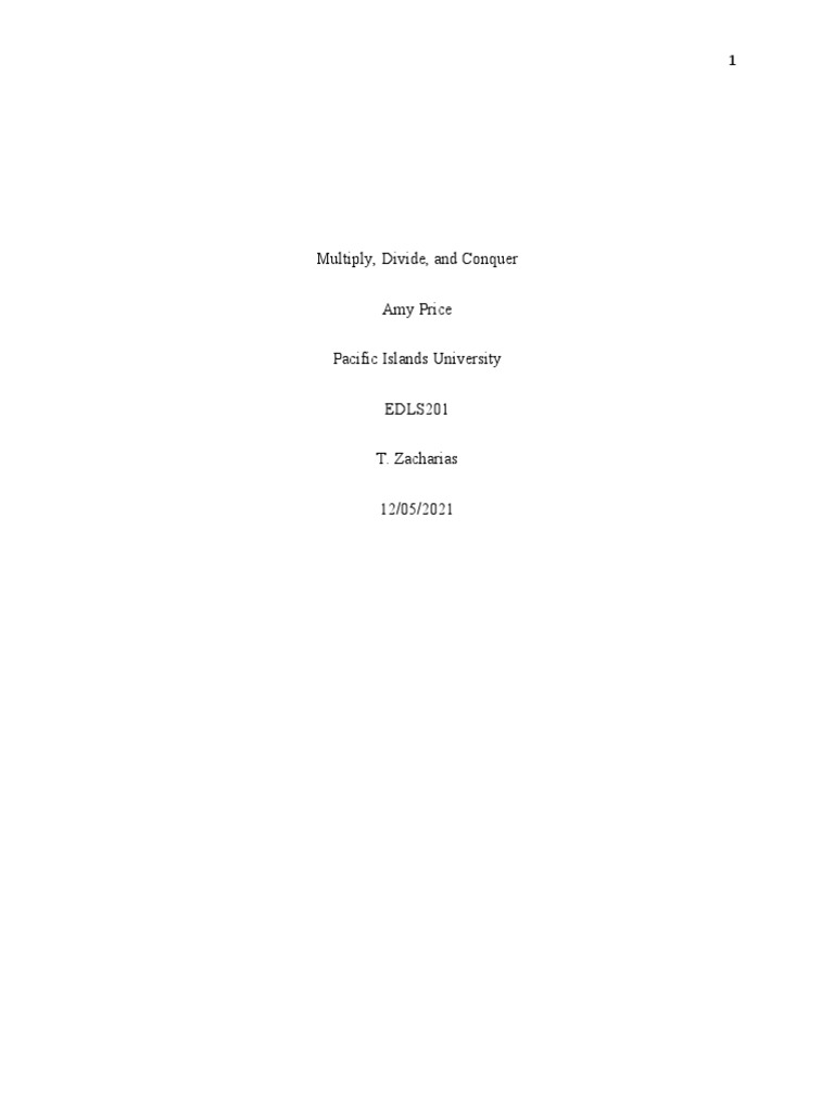 Lesson Plan Divide and Conquer | PDF | Division (Mathematics ...