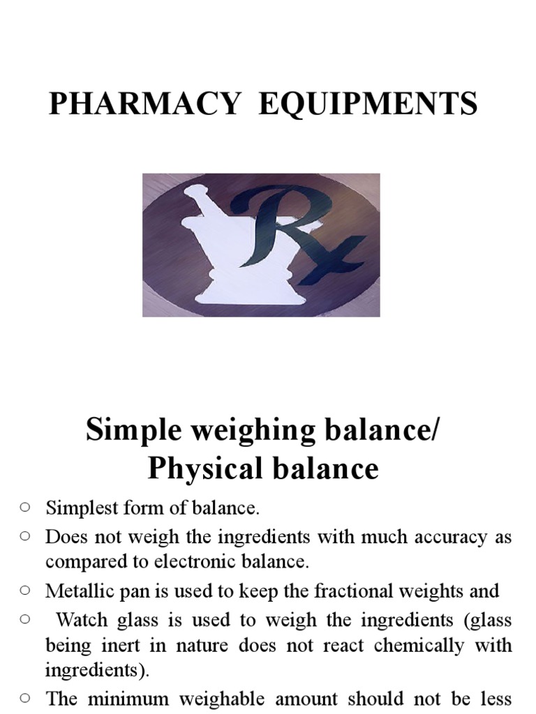 Introduction To Pharmacy Equipment | PDF | Materials | Chemical Substances