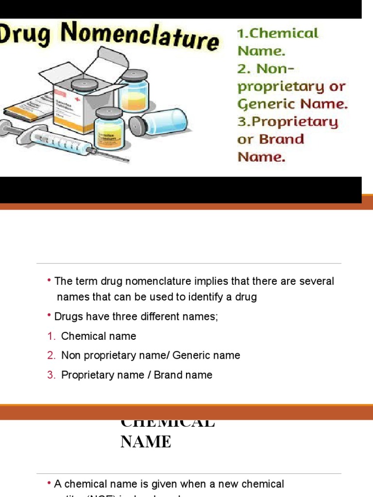 Drug Nomenclature Explained | PDF