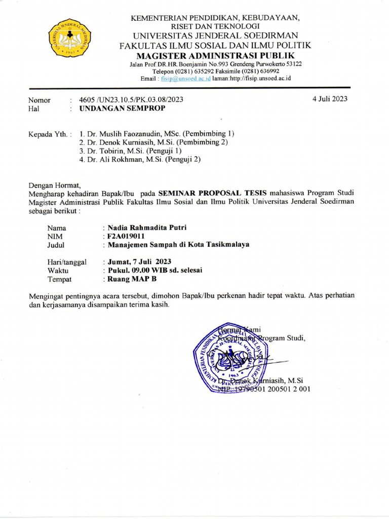 Undangan Sempro Nadia Rahmadita Puteri | PDF