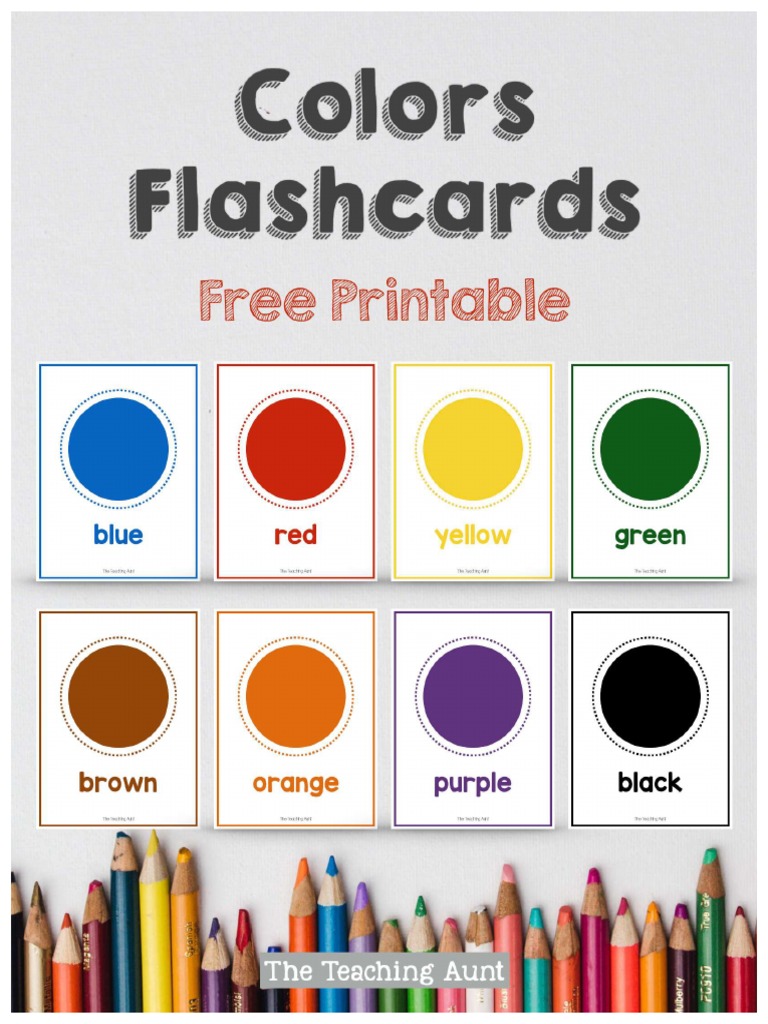Colors Flashcards Free Printables | PDF