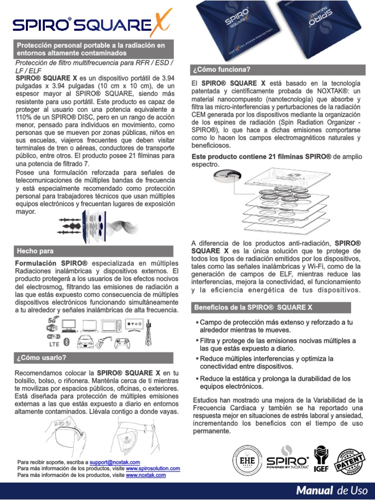 SPIROSQUARE UserManual-SquareX-2023-esp Compressed | PDF