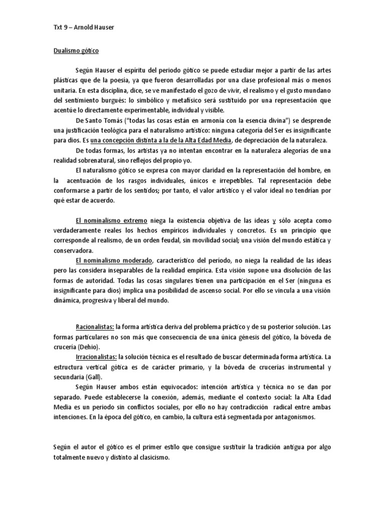 9 - Arnold Hauser | PDF | Realismo filosófico | Empirismo