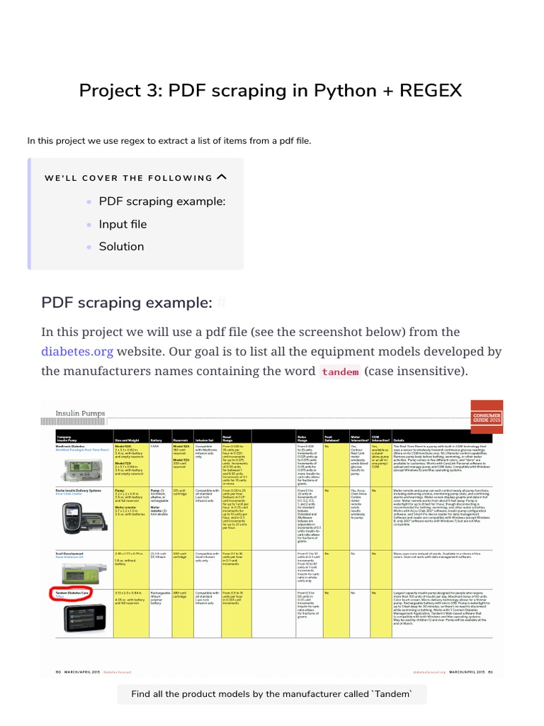 22 Project 3 PDF Scraping in Python REGEX | PDF | Information Technology Management | Software